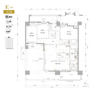 E Type 3LDK | ルグラン飯塚中央リバーテラス